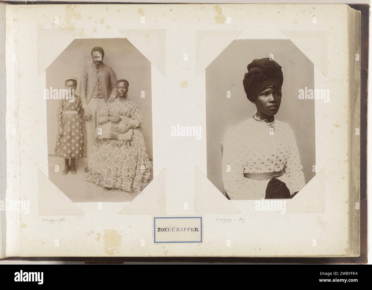 Portrait of a Zulu couple with child, anonymous, c. 1885 - c. 1910 ...