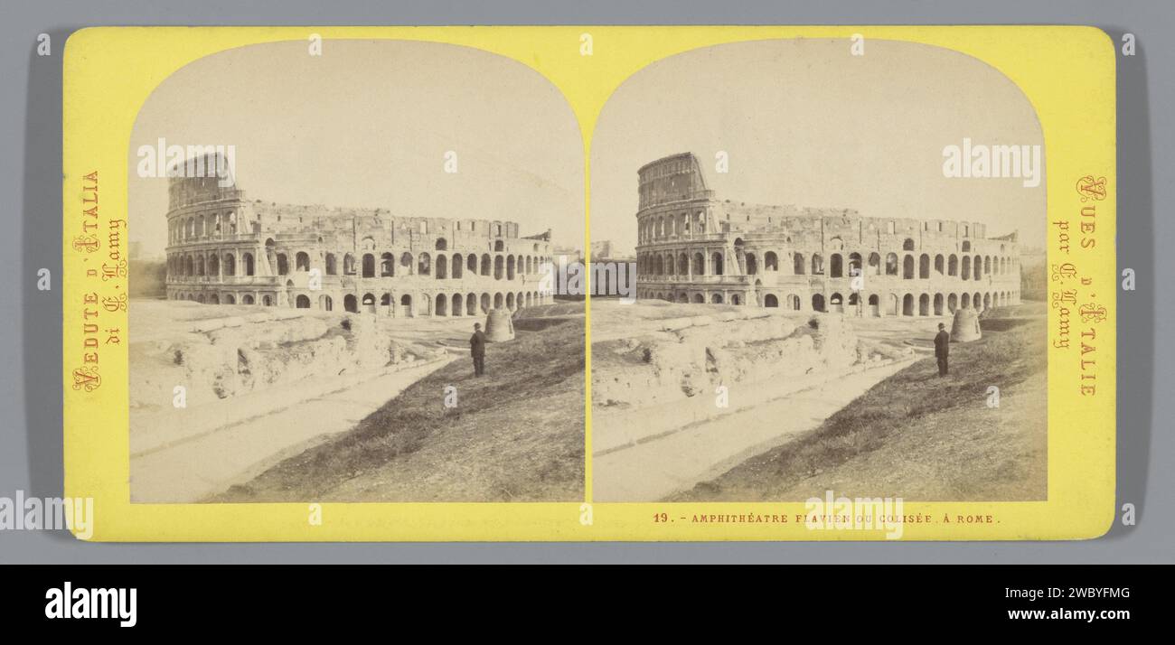 Colosseum, Rome, Ernest Eléonor Pierre Lamy, 1861 - 1878 stereograph ...