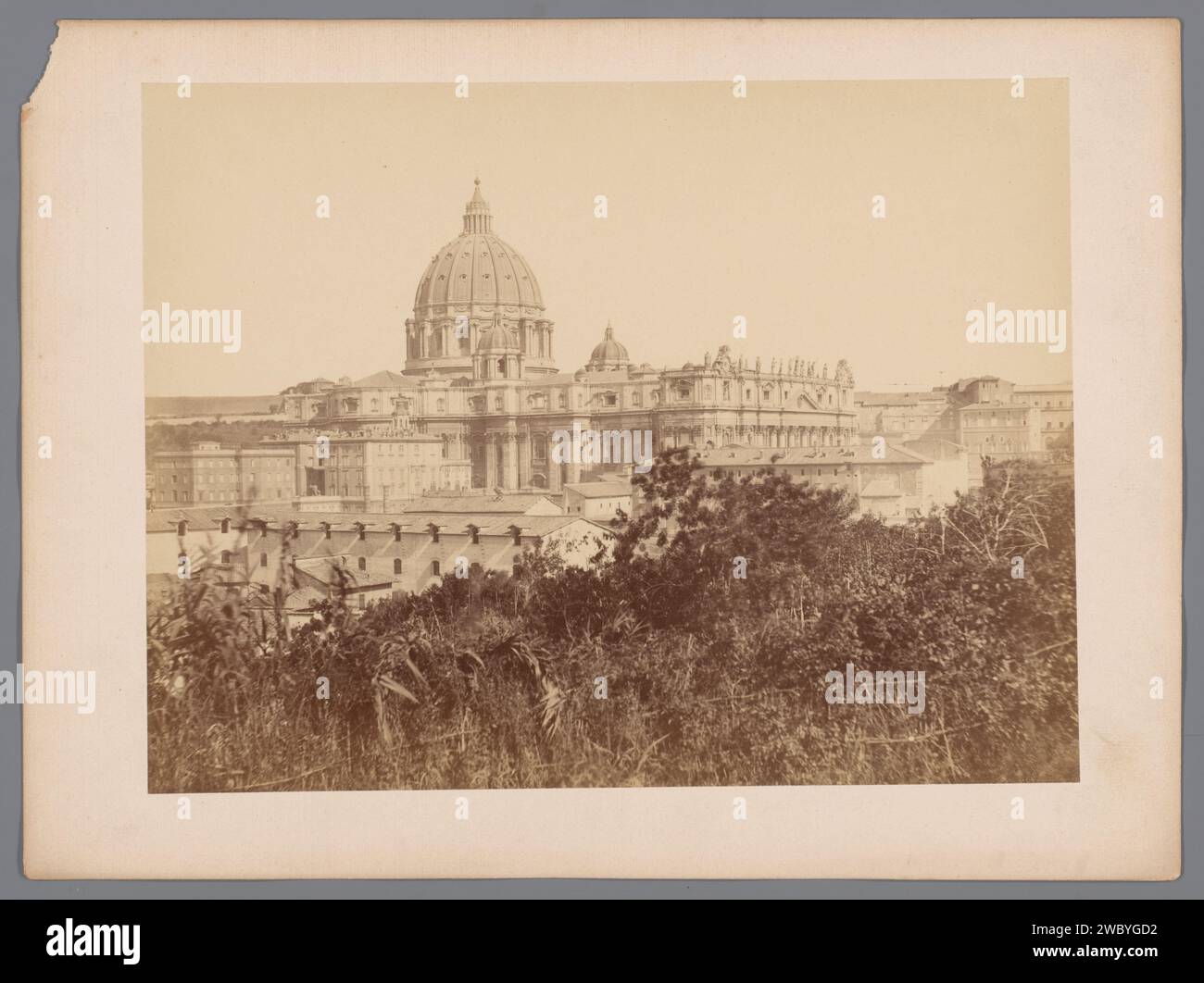 View of the St. Peter's Basilica and the Apostolic Palace in Vatican ...