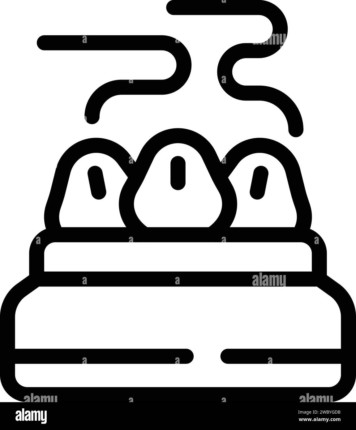 Prepare ground dumplings icon outline vector. Cuisine dim. Culinary ...