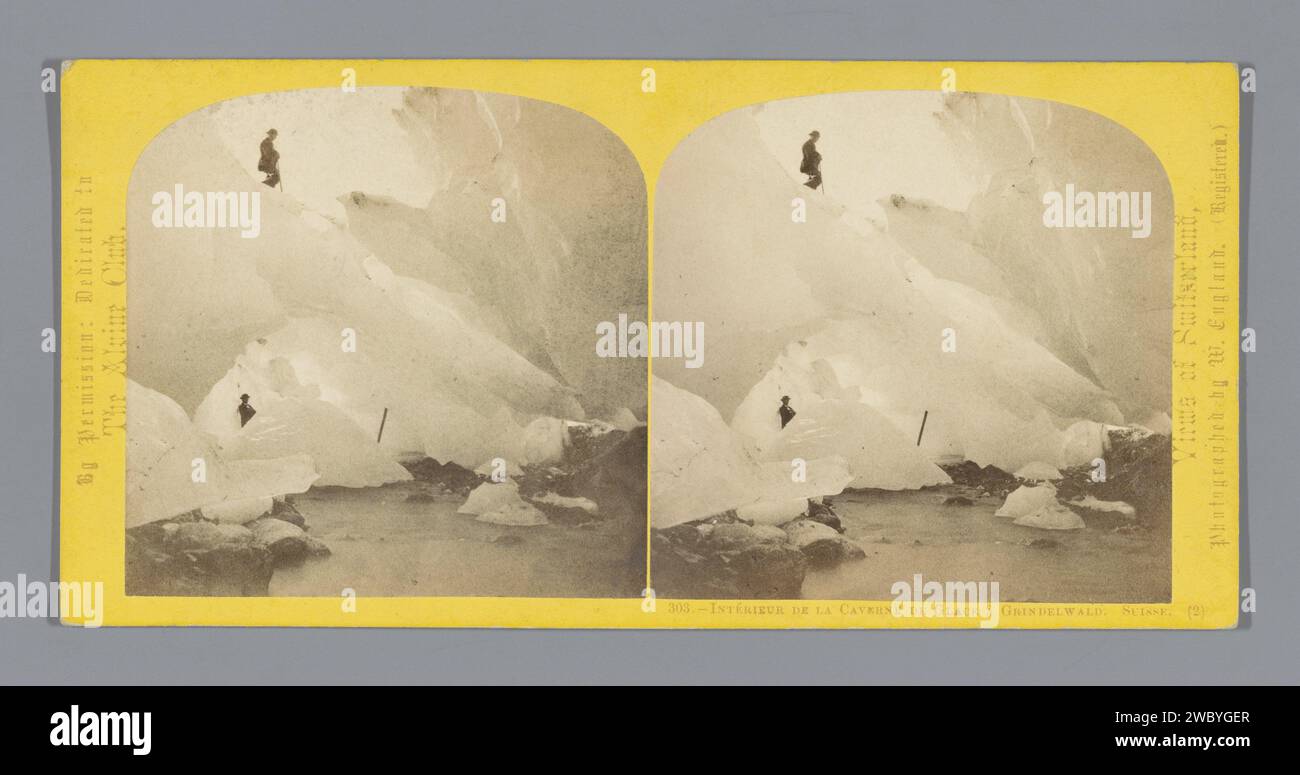 Interior of the ice cave in the Oberer Grindelwald Gletscher, William ...