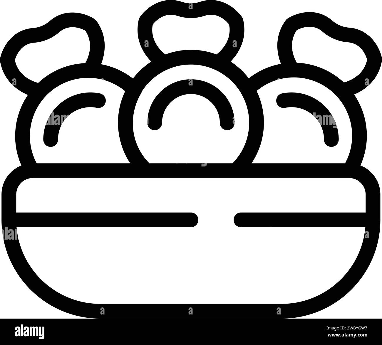 Culinary dumplings icon outline vector. Pelmeni dim sum. Cuisine cook ...