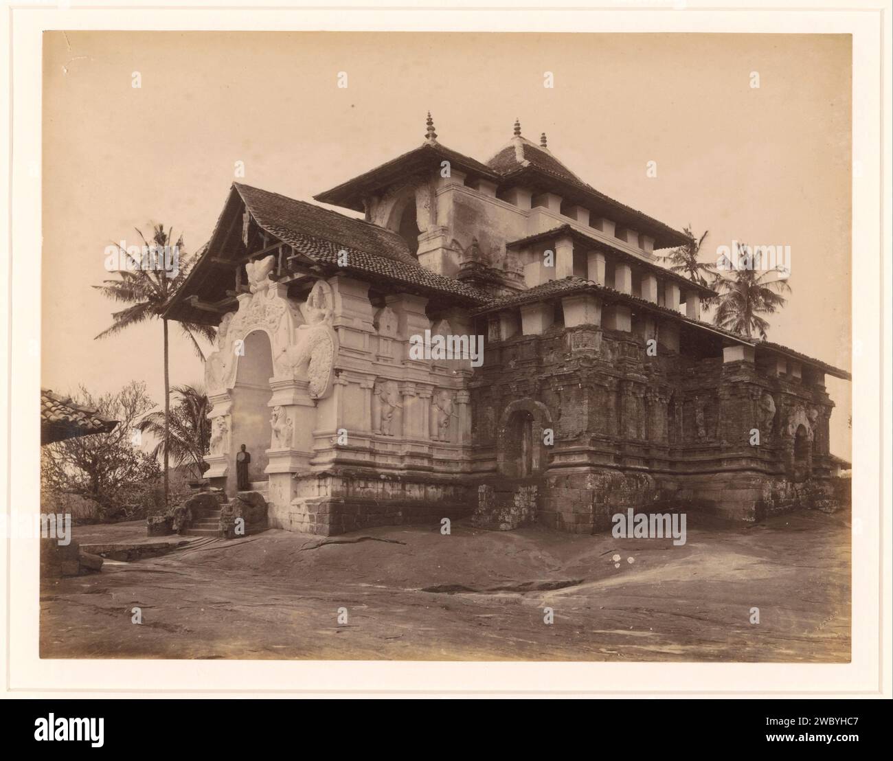 Lankatilaka Vihara, Buddhist temple in Kandy, Sri Lanka, Charles T ...