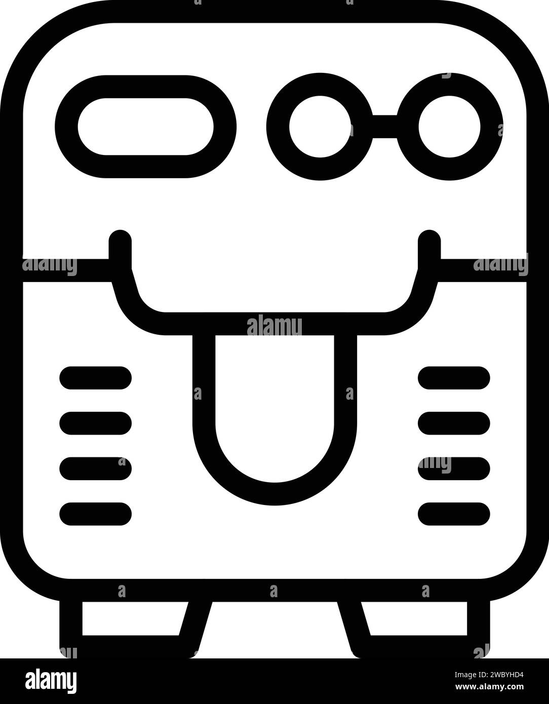 Fast healthy machine icon outline vector. Air fryer. Chicken bake Stock ...