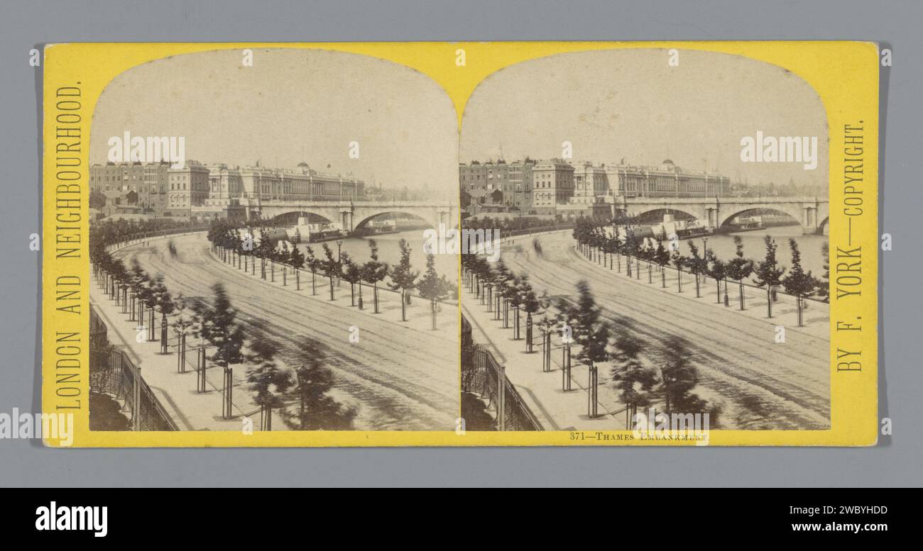 Quay of the Thames, Frederick York, c. 1860 - c. 1880 stereograph ...