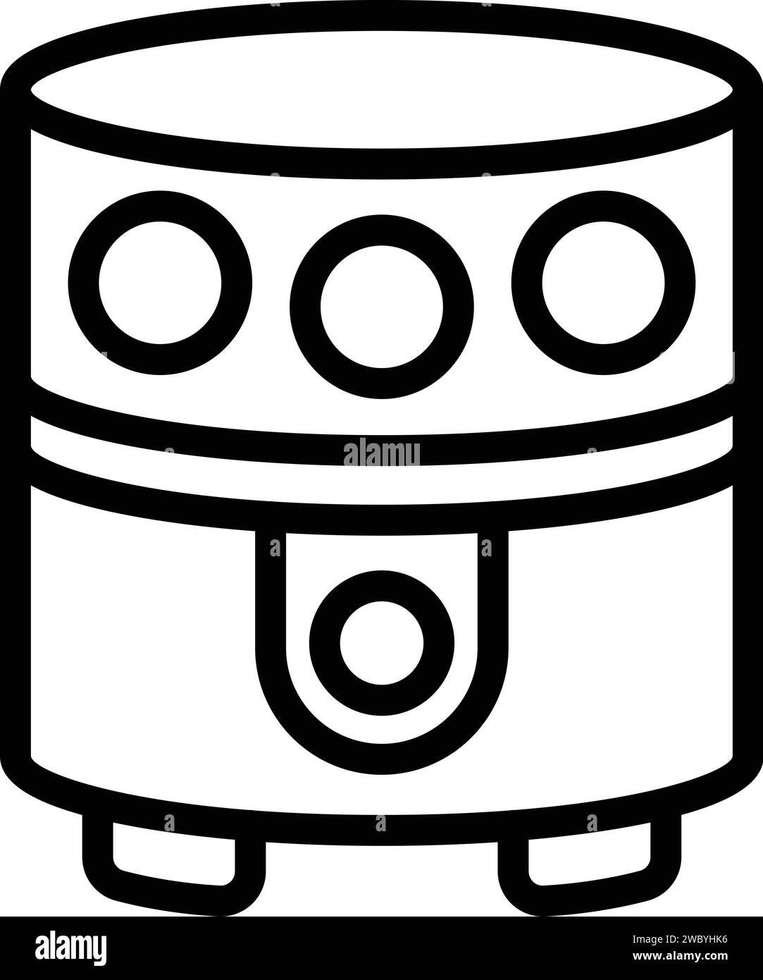 Machine kitchen heat icon outline vector. Appliance cook. Hot chicken ...