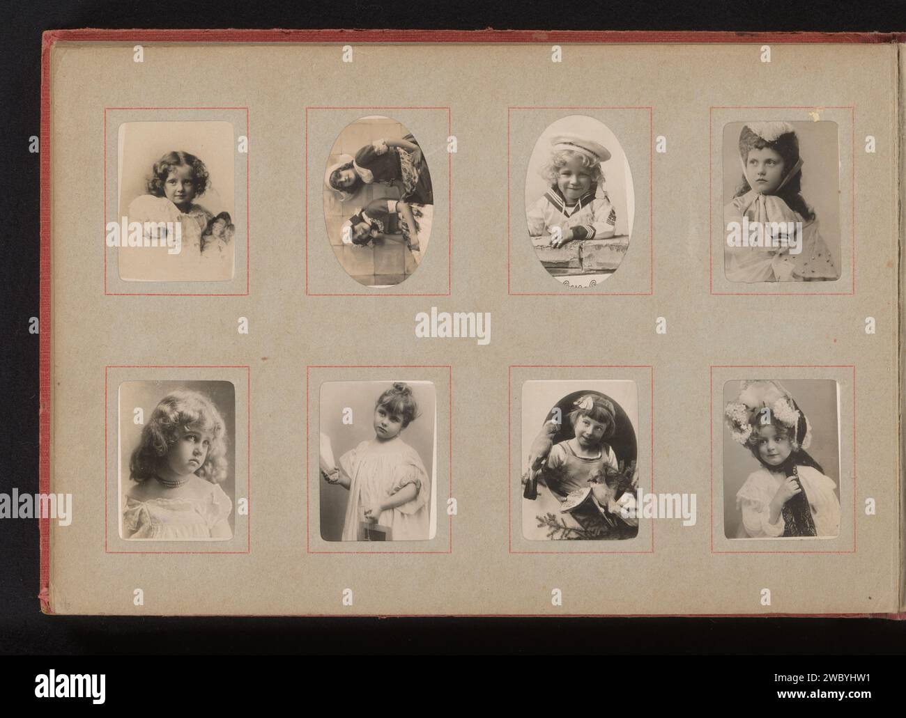 Children portraits, Anonymous, 1890 - 1900 photograph Eight portraits ...