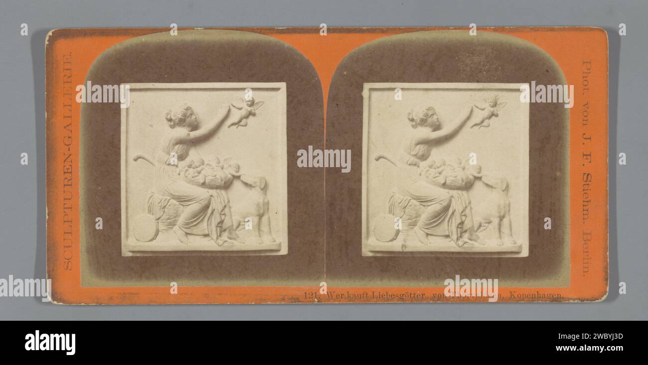 Plaquette of a woman with a basket full of Amors, Johann Friedrich ...