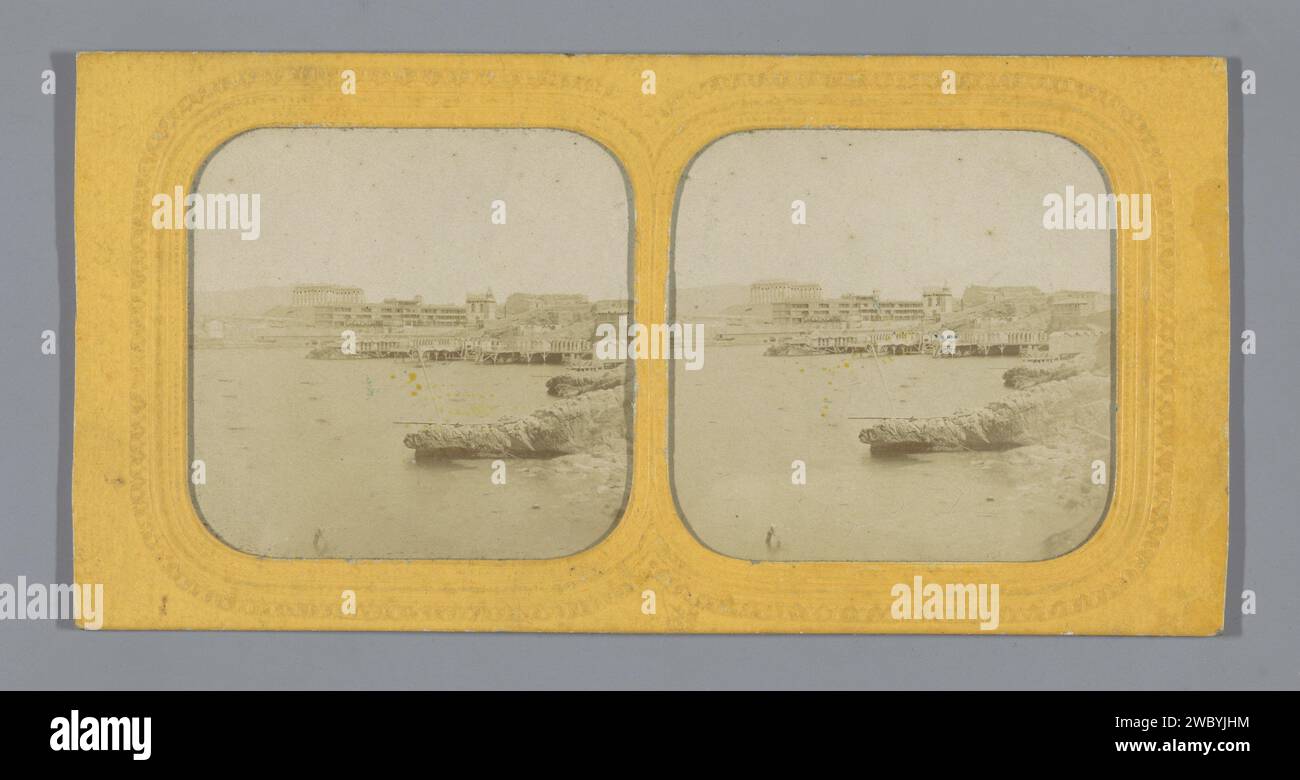 Coast of Brittany, Anonymous, 1855 - 1875 tissue stereograph Brittany photographic support ...