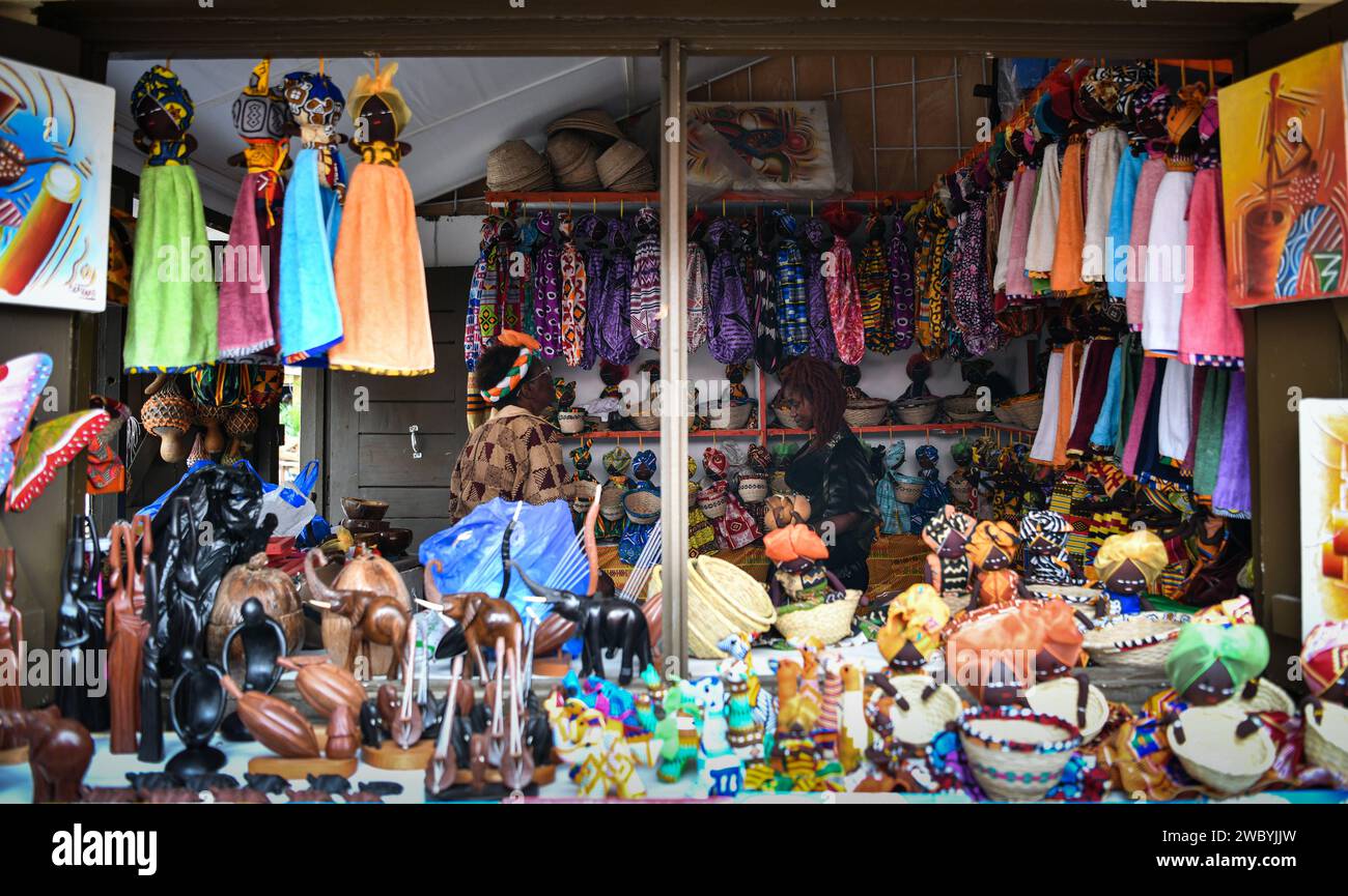 Abidjan. 12th Jan, 2024. This photo taken on Jan. 12, 2024 shows a shop ...