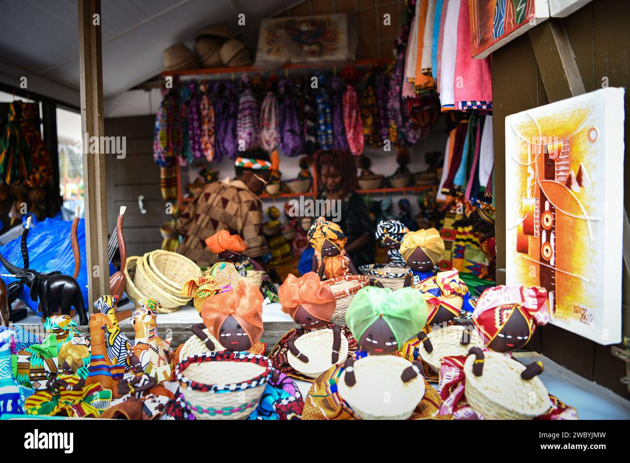Abidjan. 12th Jan, 2024. This photo taken on Jan. 12, 2024 shows a shop ...