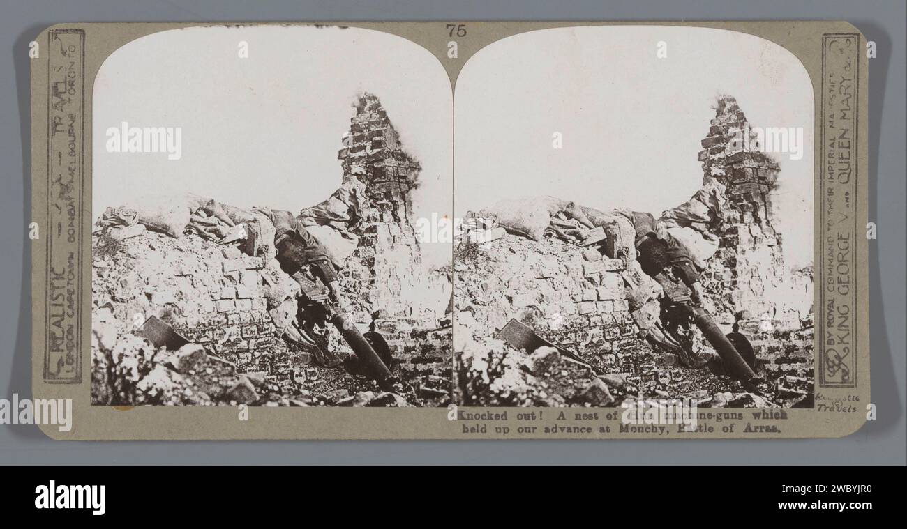 Knocked out! A nest of Hun machine-guns which held up our advance at ...