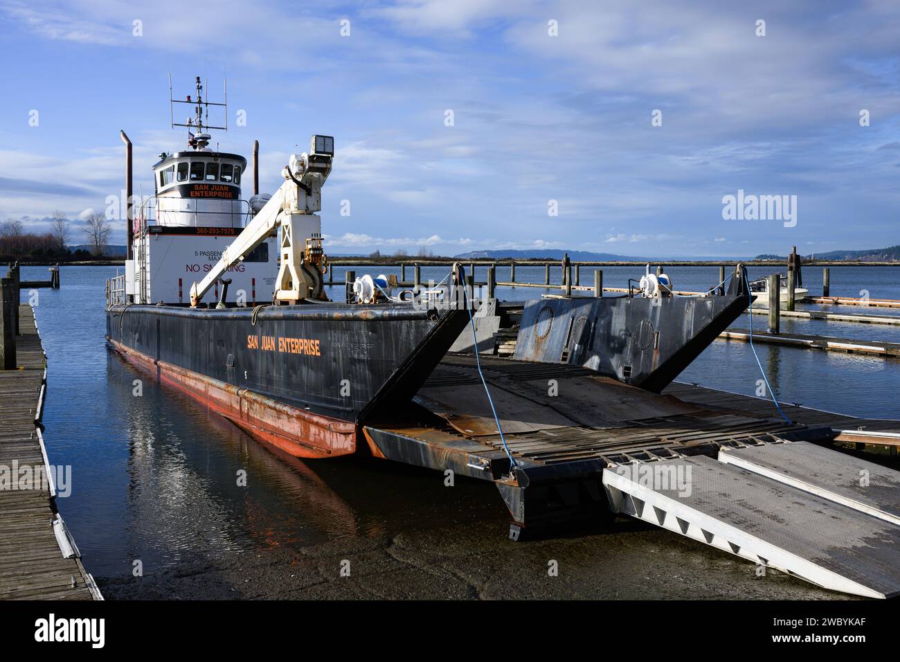 Everett, WA, USA - January 3, 2024; MV San Juan Enterprise freight ...