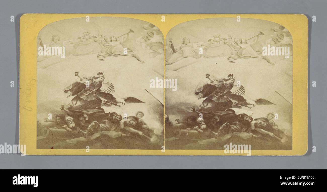Fresco van Brummeni's allegory on the war in the Capitol, Anonymous, c ...