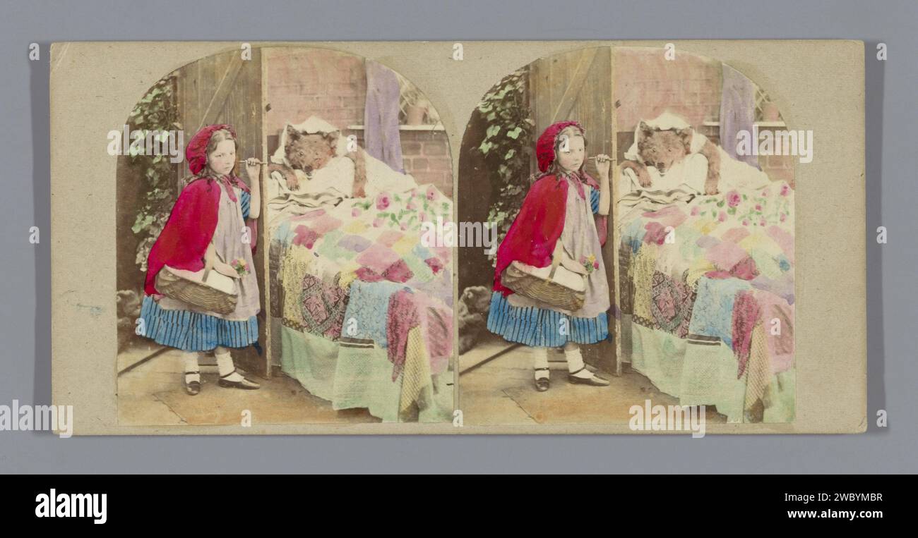 Little Red Riding Hood arrives at Grandmother's House, Anonymous, 1852 ...