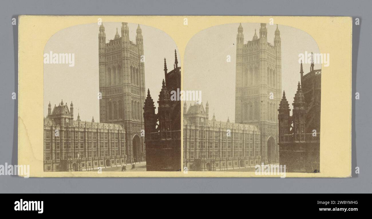 View of the Victoria Tower in London, James Elliott, c. 1850 - c. 1880 ...