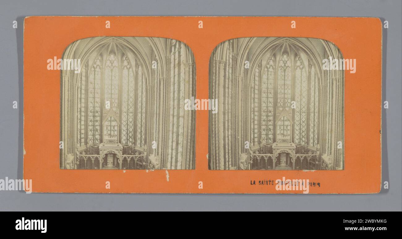 Interior of the Saint -Chapelle in Paris, Anonymous, 1855 - 1875 tissue ...