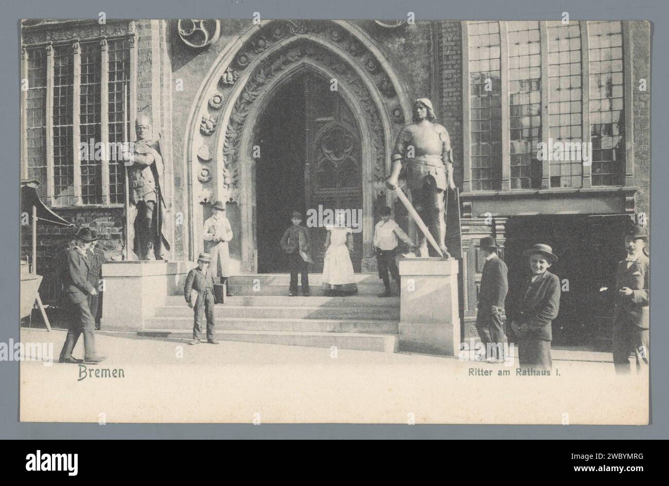 Bremen, Knight at the Rathaus I, Louis Koch, 1904 photomechanical print ...