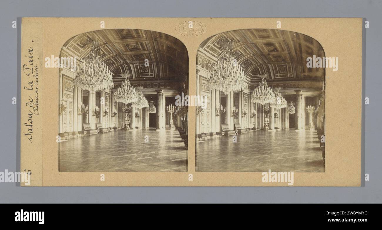 Salon de la Paix in the Tuilerie Palace, Paris, Florent Grau, 1858 ...
