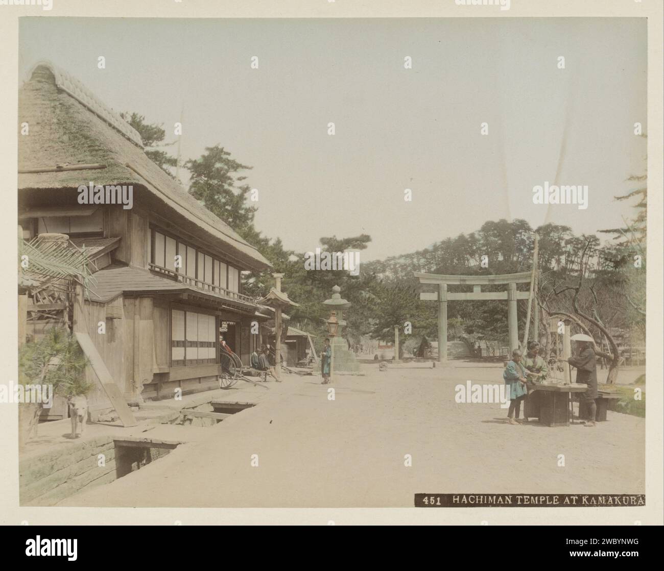 TSURUGAOKA hachiman-gu-tempel in kamakura, anonymous, c. 1870-c. 1900 photograph Part of photo ...