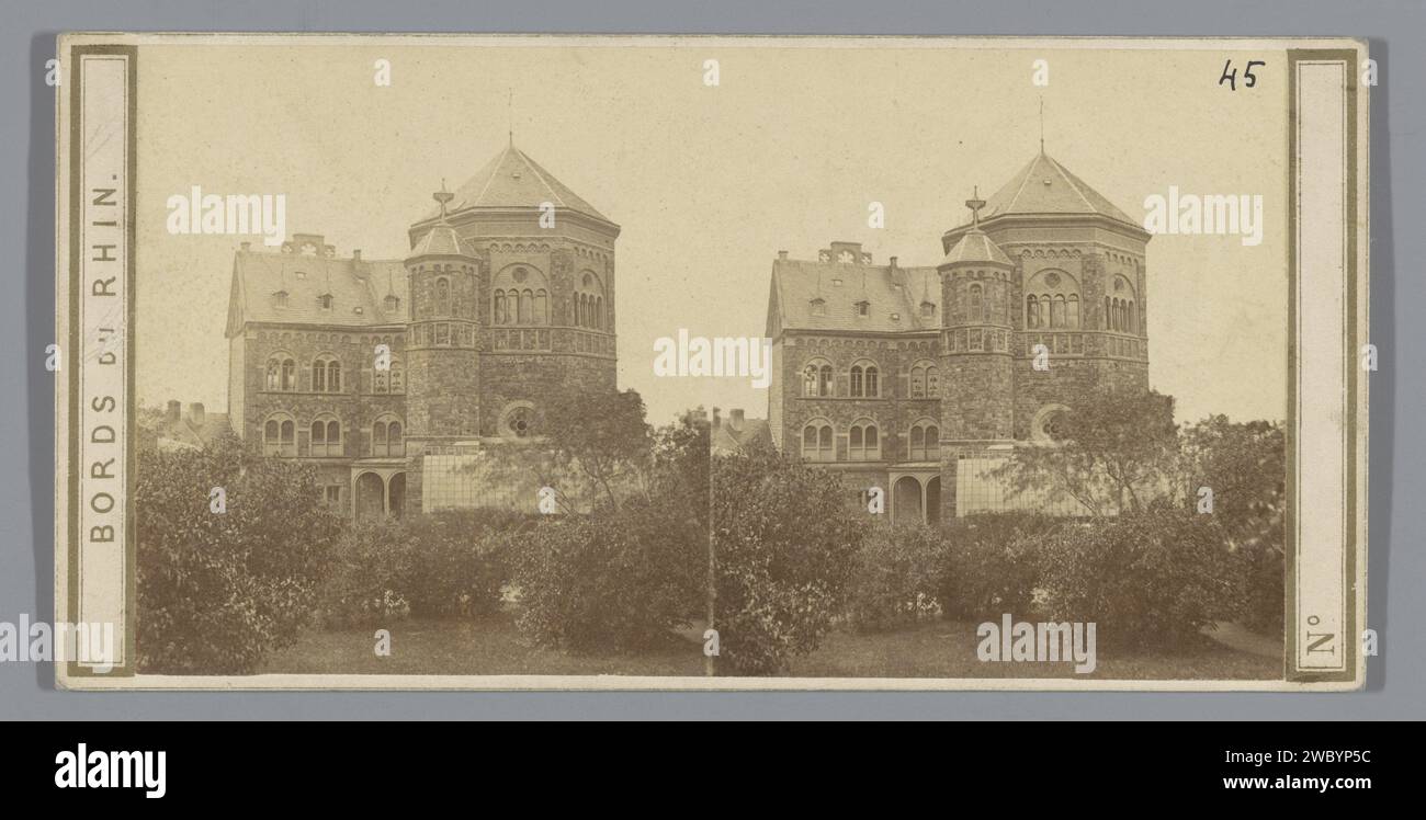Kasteel Rheineck, Alexandre Bertrand (attributed to), 1865 stereograph ...