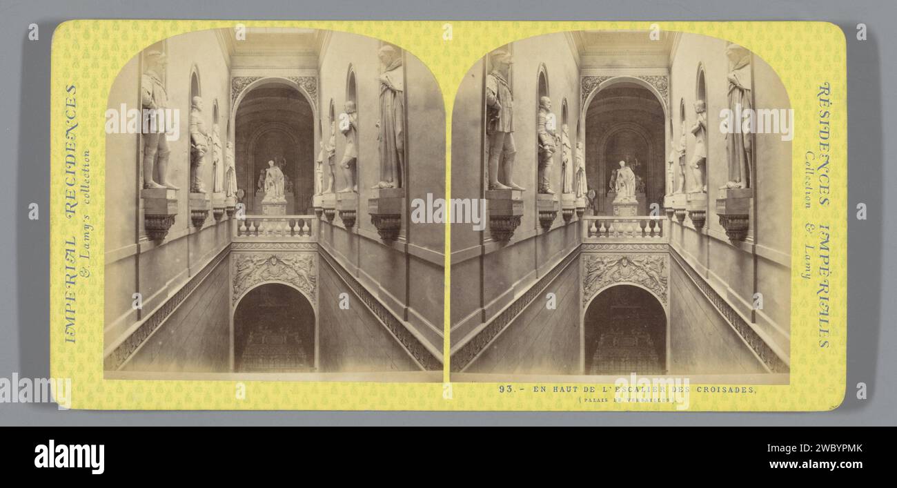 Sculptures in the stairwell of the Palace of Versailles, Ernest Eléonor ...