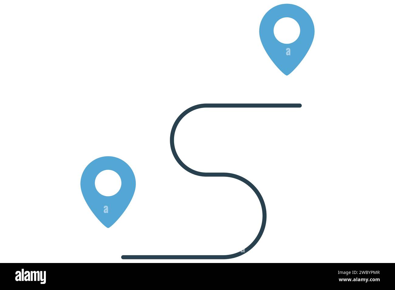 road map icon. icon related to travel planning and road trips. duotone ...