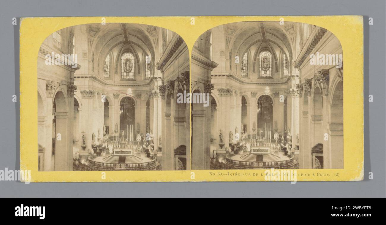 Interior of the Église Saint-Sulpice in Paris, Anonymous, c. 1850 - c ...