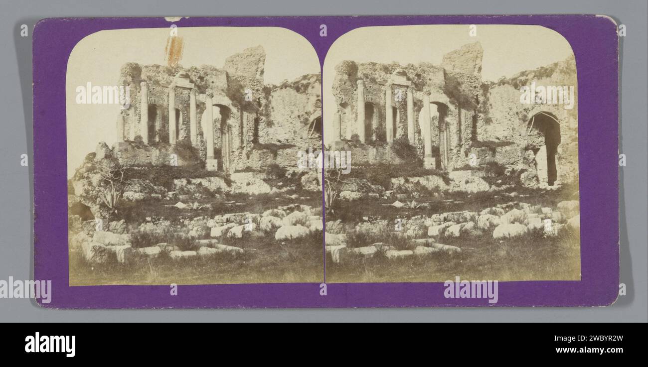 View of the Greek theater of Taormina, Jean Andrieu (Attributed to ...