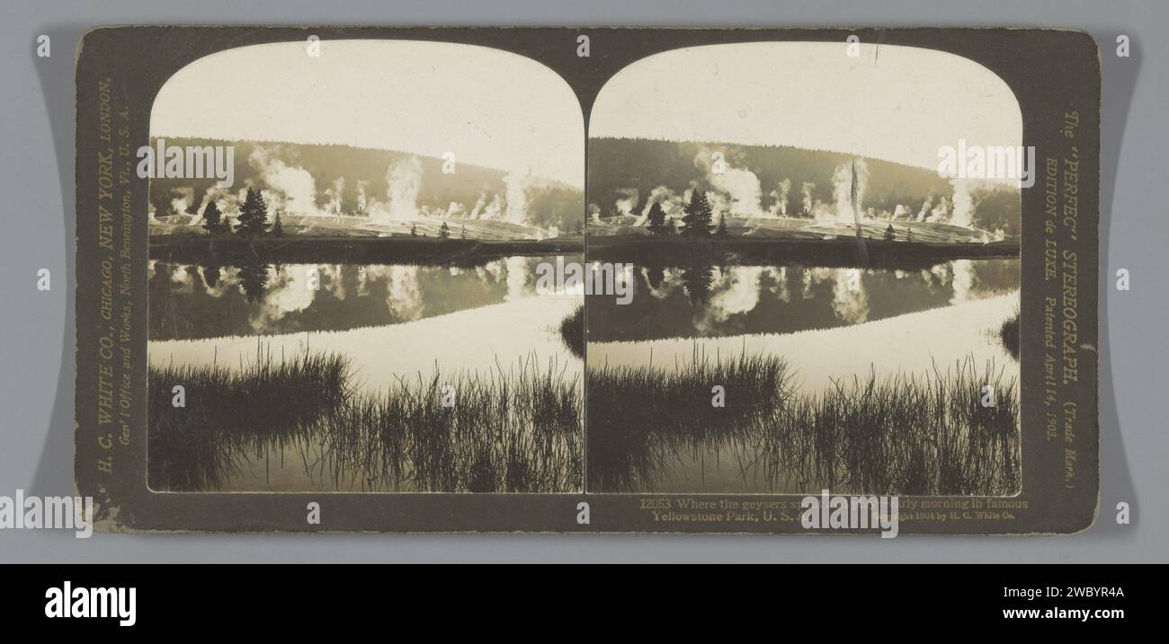 Geisers in Yellowstone National Park, anonymous, 1904 stereograph ...