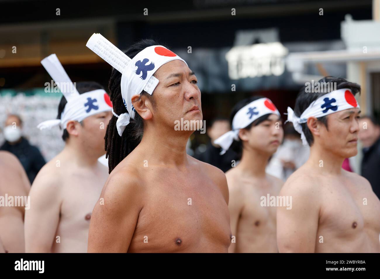 Tokyo, Japan. 13th Jan, 2024. Participants dressed only in loincloths ...