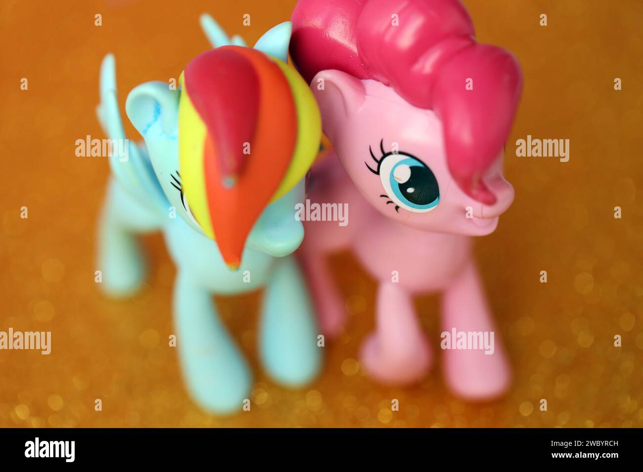 TERNOPIL, UKRAINE - JULY 7, 2023 Old toy with character from My Little ...