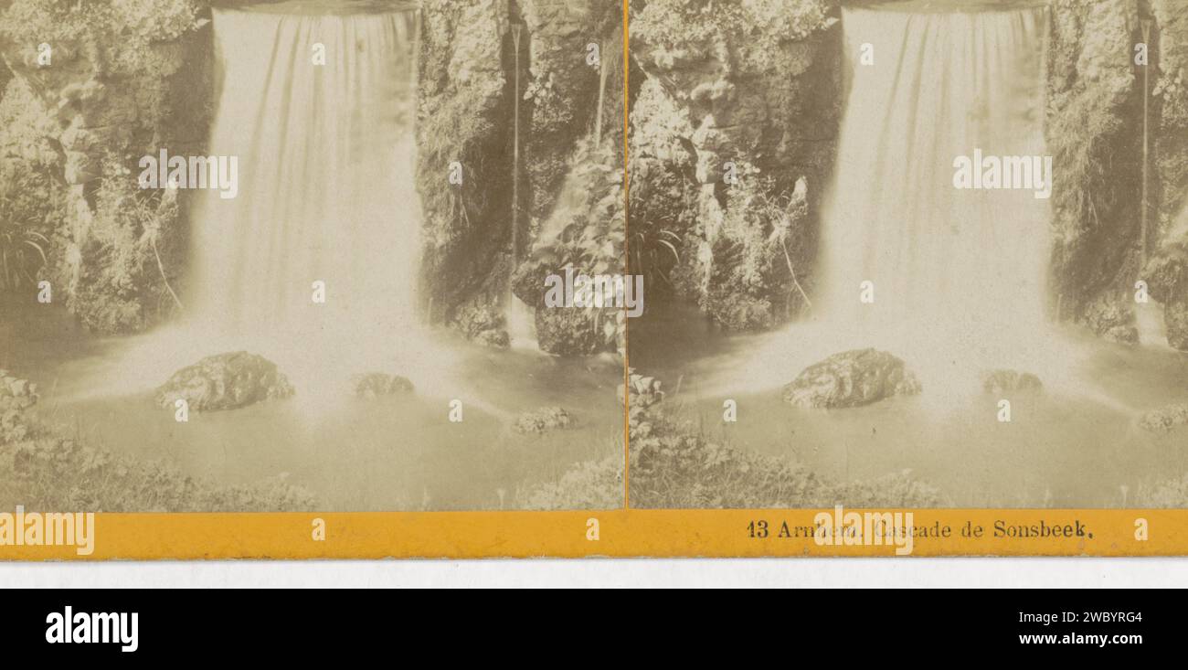 Waterfall by Baron van Heeckeren in Park Sonsbeek, Anonymous, 1873 ...