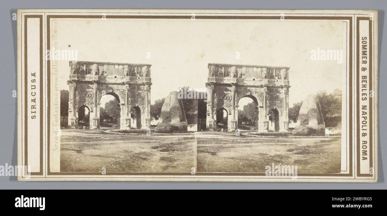 View of the arch of Constantijn in Rome, Sommer & Behles, c. 1860 - c ...
