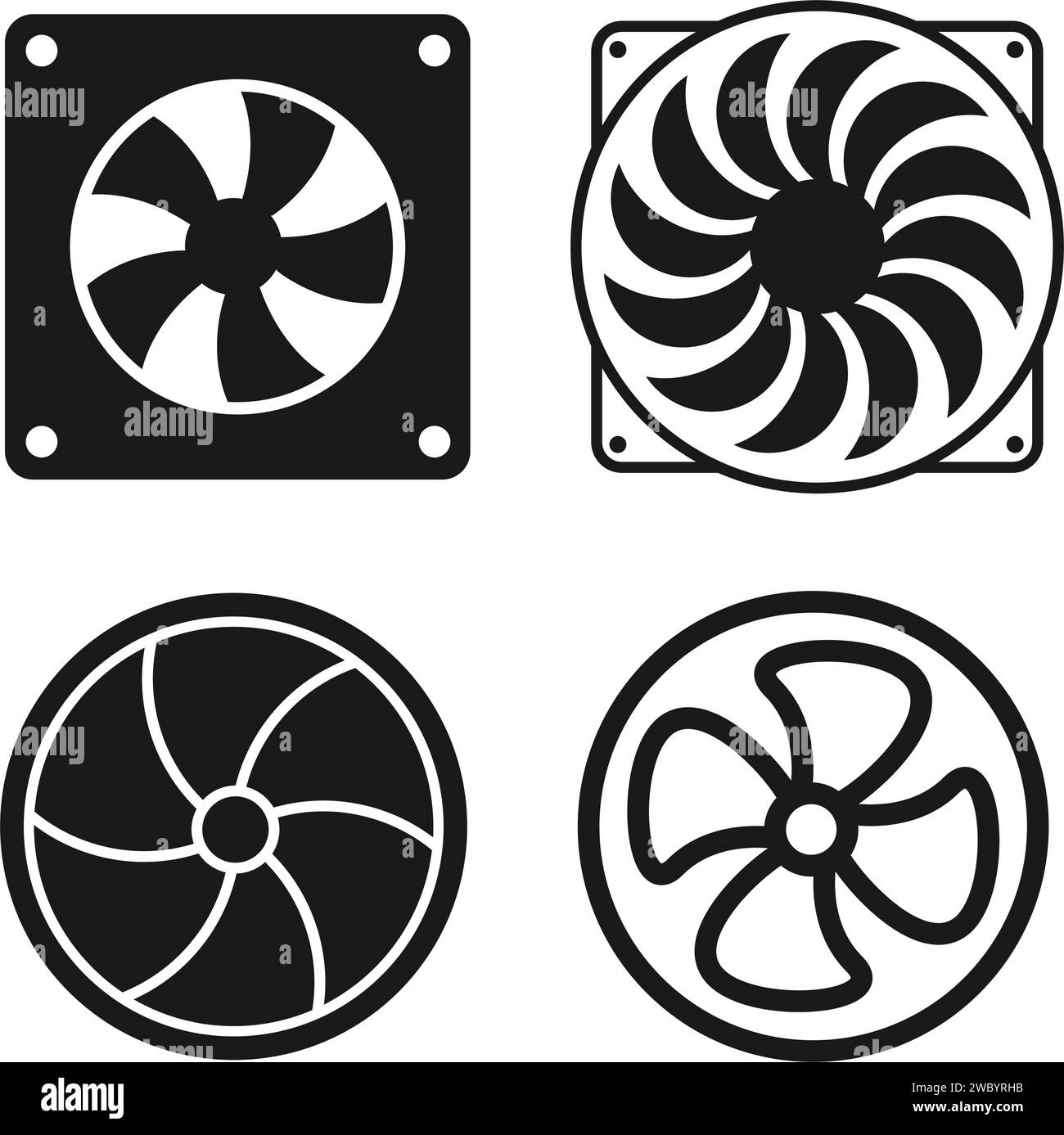 Exhaust Fan Air Cooling CPU Fan Icon,vector illustration simple design ...