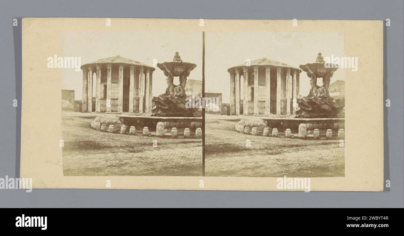 Temple of Hercules Invictus, with the Fontana dei Tritoni, Anonymous, c ...