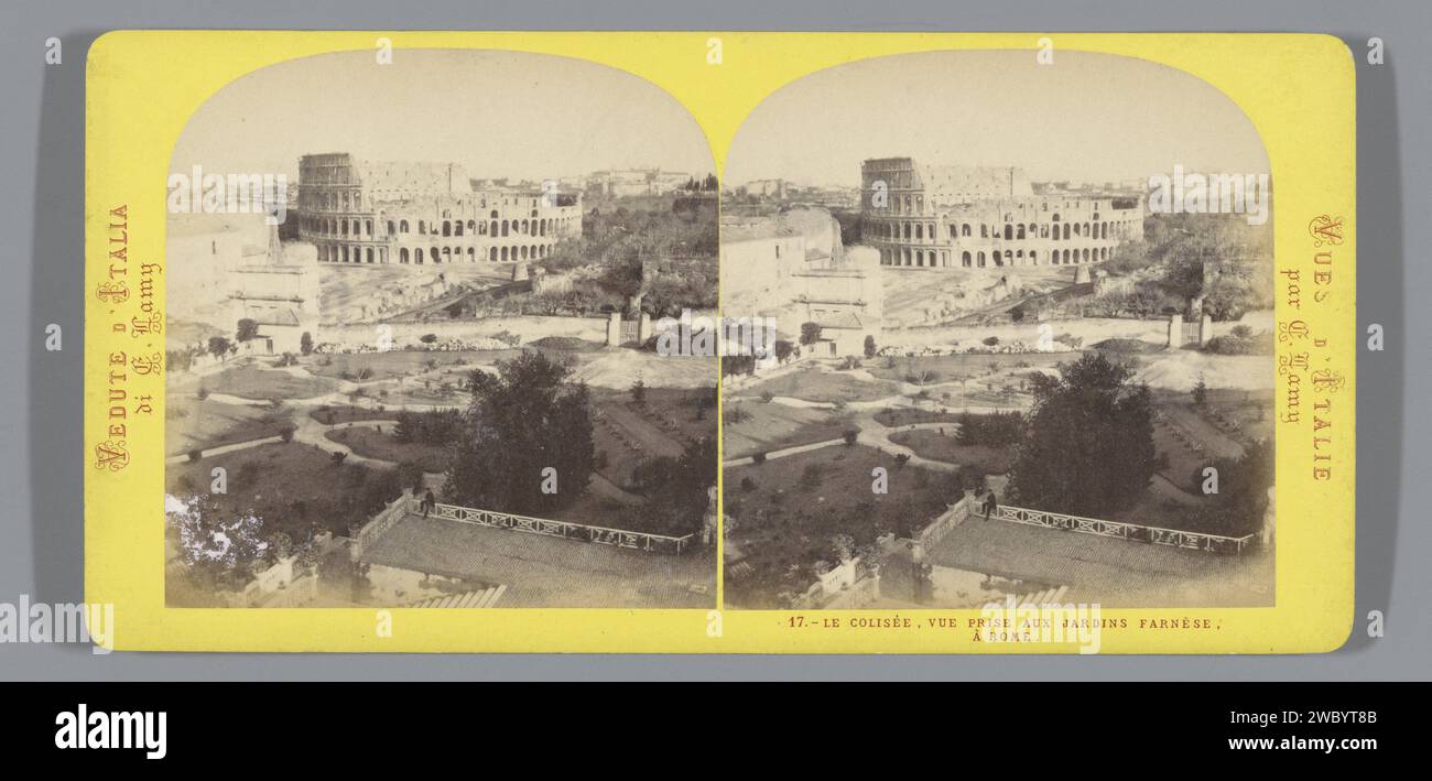 Colosseum seen from the Farnesian gardens, Rome, Ernest Eléonor Pierre ...