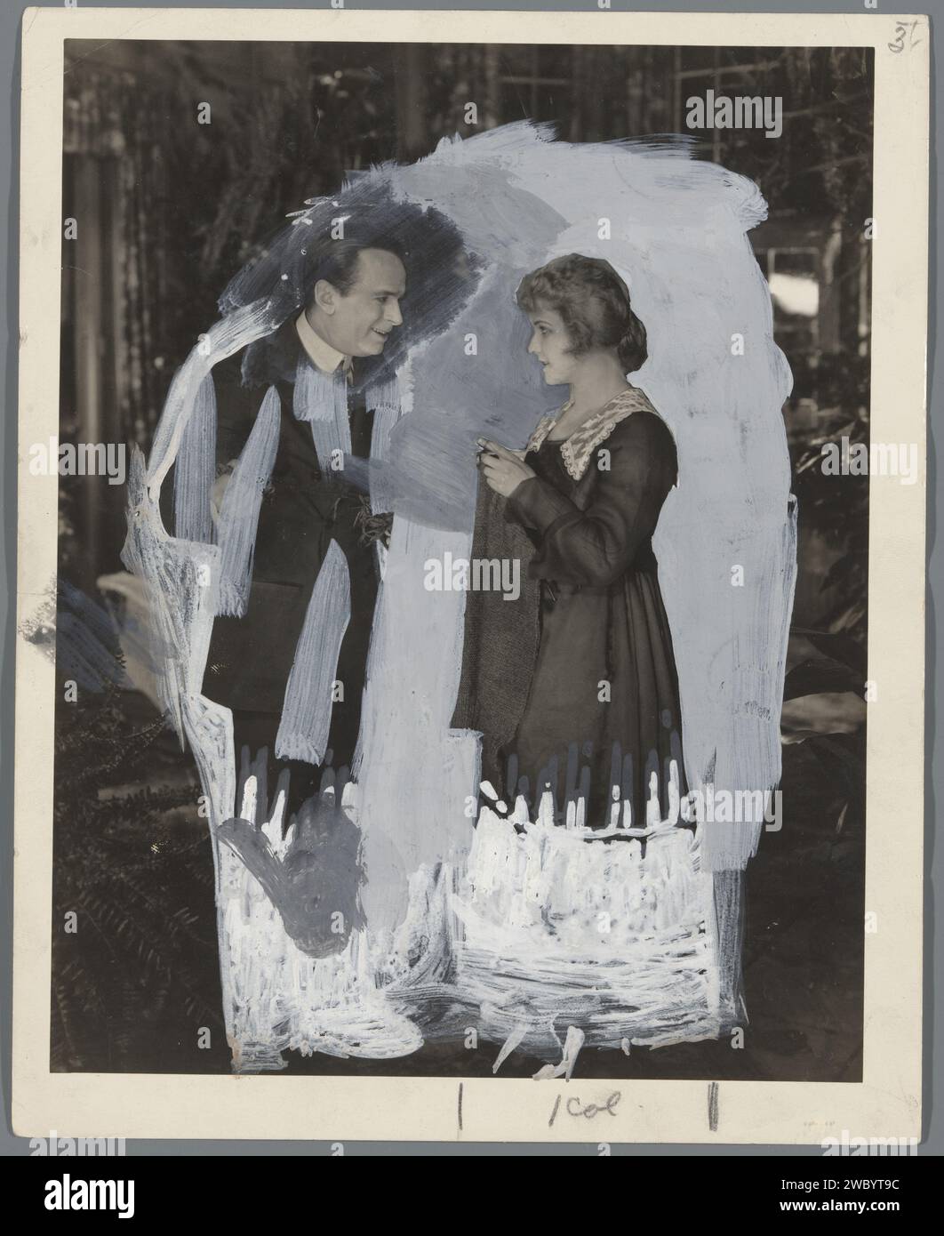 Actor Douglas Fairbanks and actress Wanda Hawley, playing in the movie ...