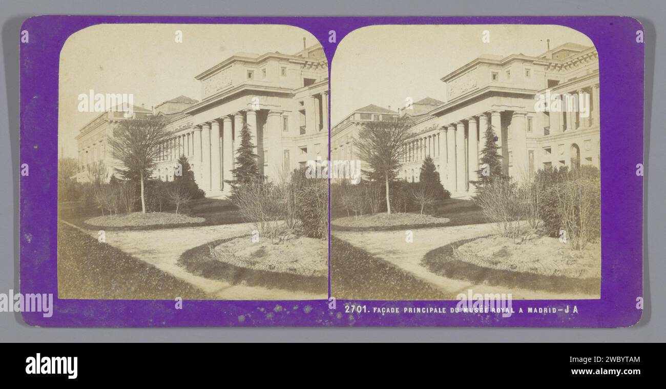 Facade of the Museo Nacional del Prado in Madrid, Jean Andrieu, 1862 ...