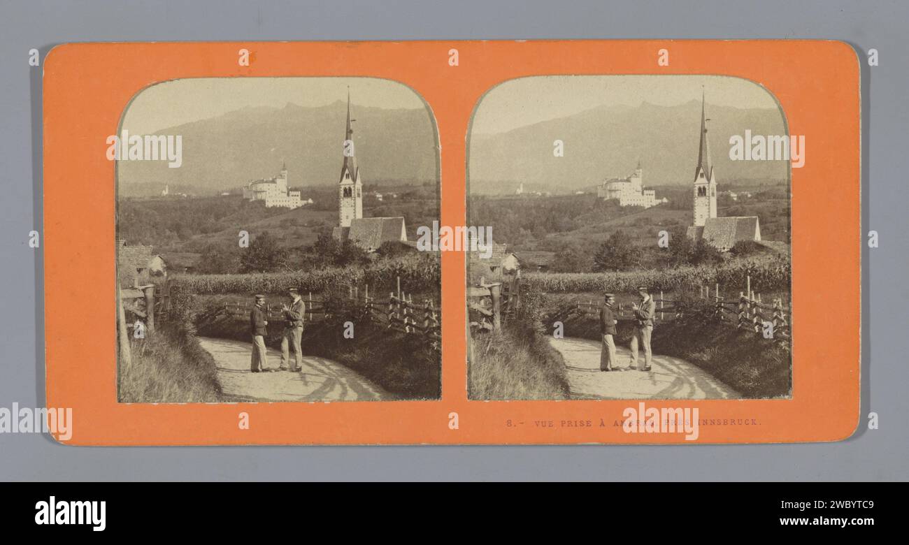 View of Amras, Tyrol, Anonymous, 1855 - 1875 tissue stereograph Amras ...
