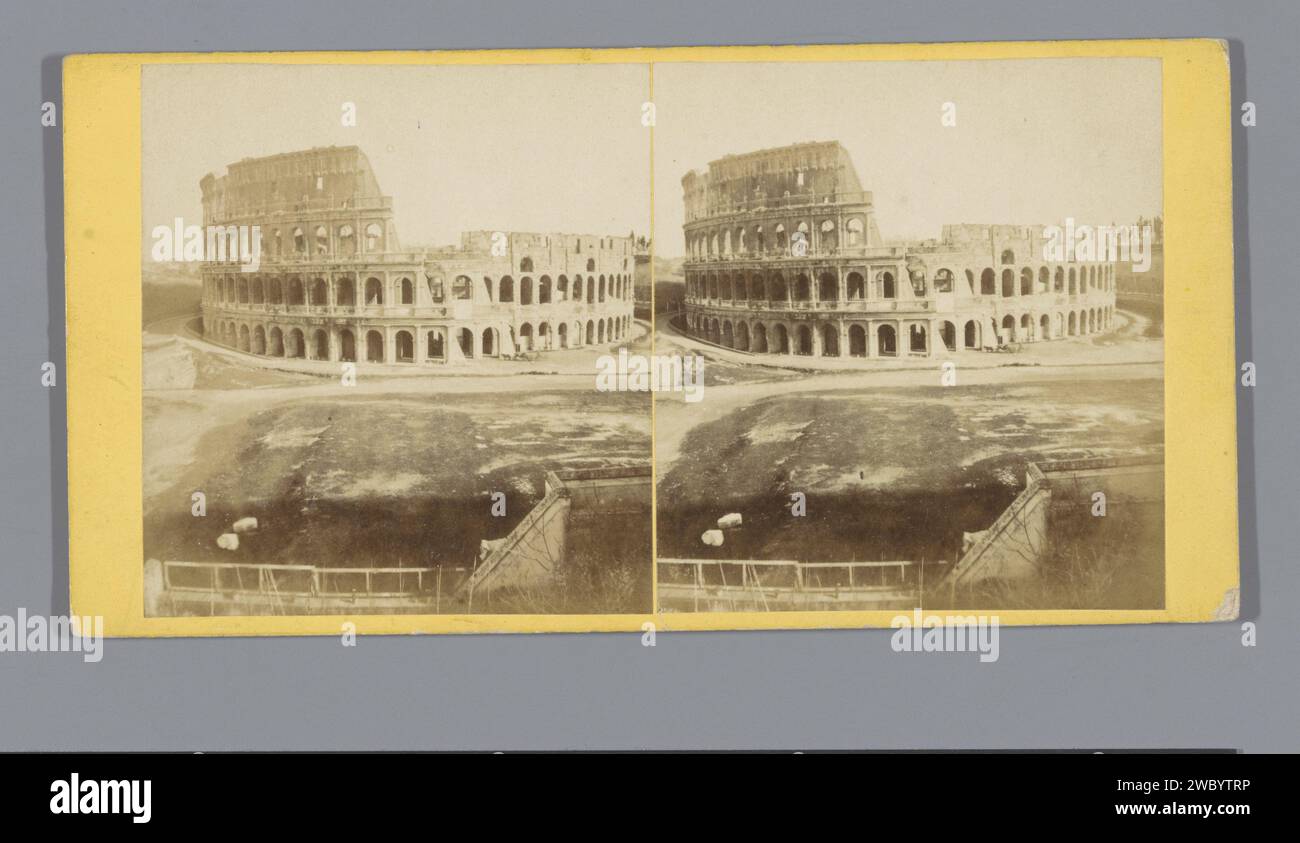 Colosseum te Rome, anonymous, c. 1850 - c. 1880 stereograph Rome ...