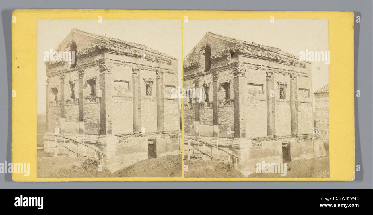 View of a temple in Rome, Anonymous, c. 1850 - c. 1880 stereograph Rome ...