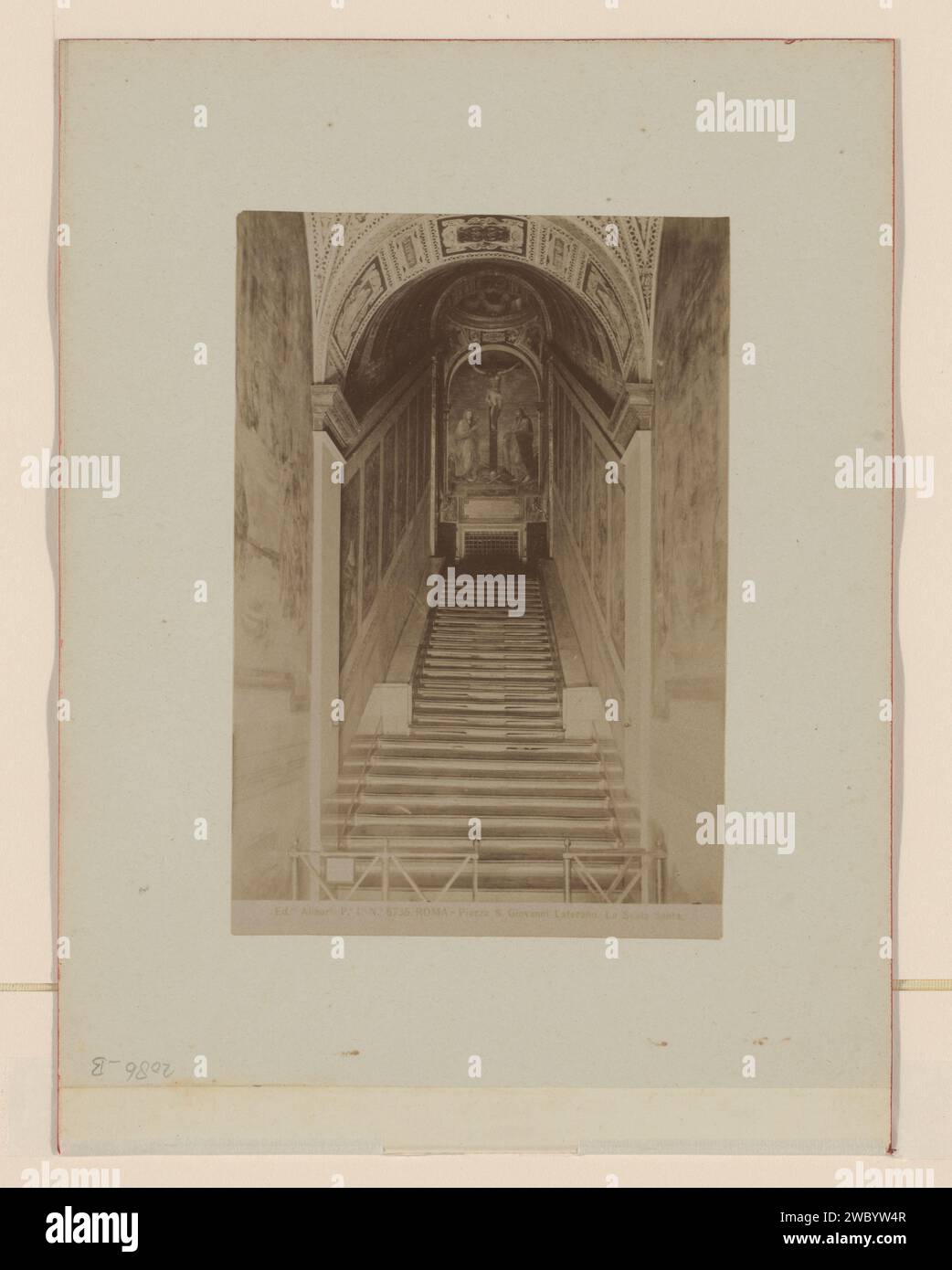 Holy Staircase in the Lateran Palace in Rome, Italy, Fratelli Alinari ...