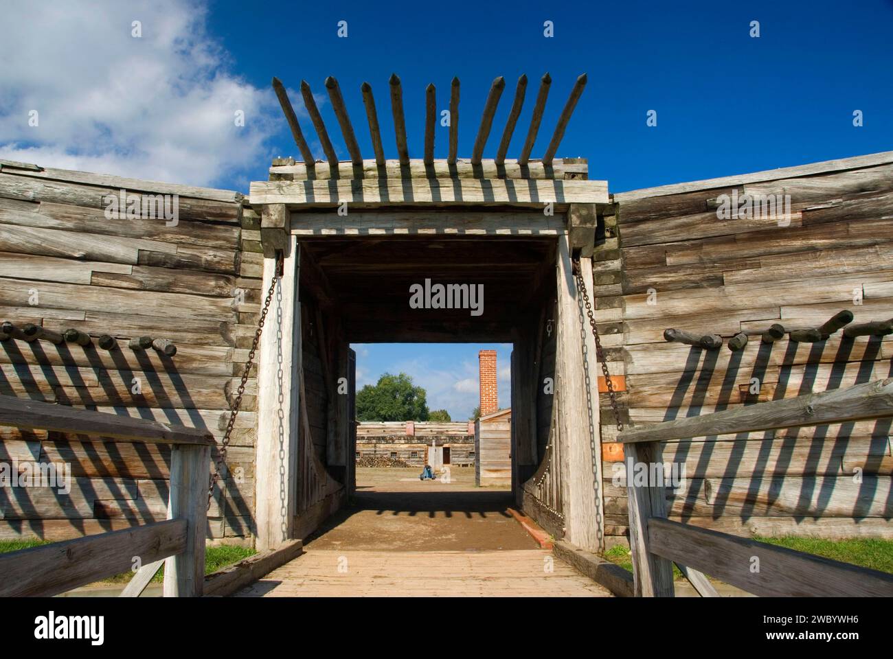 Fort gate, Fort Stanwix National Monument, New York Stock Photo - Alamy