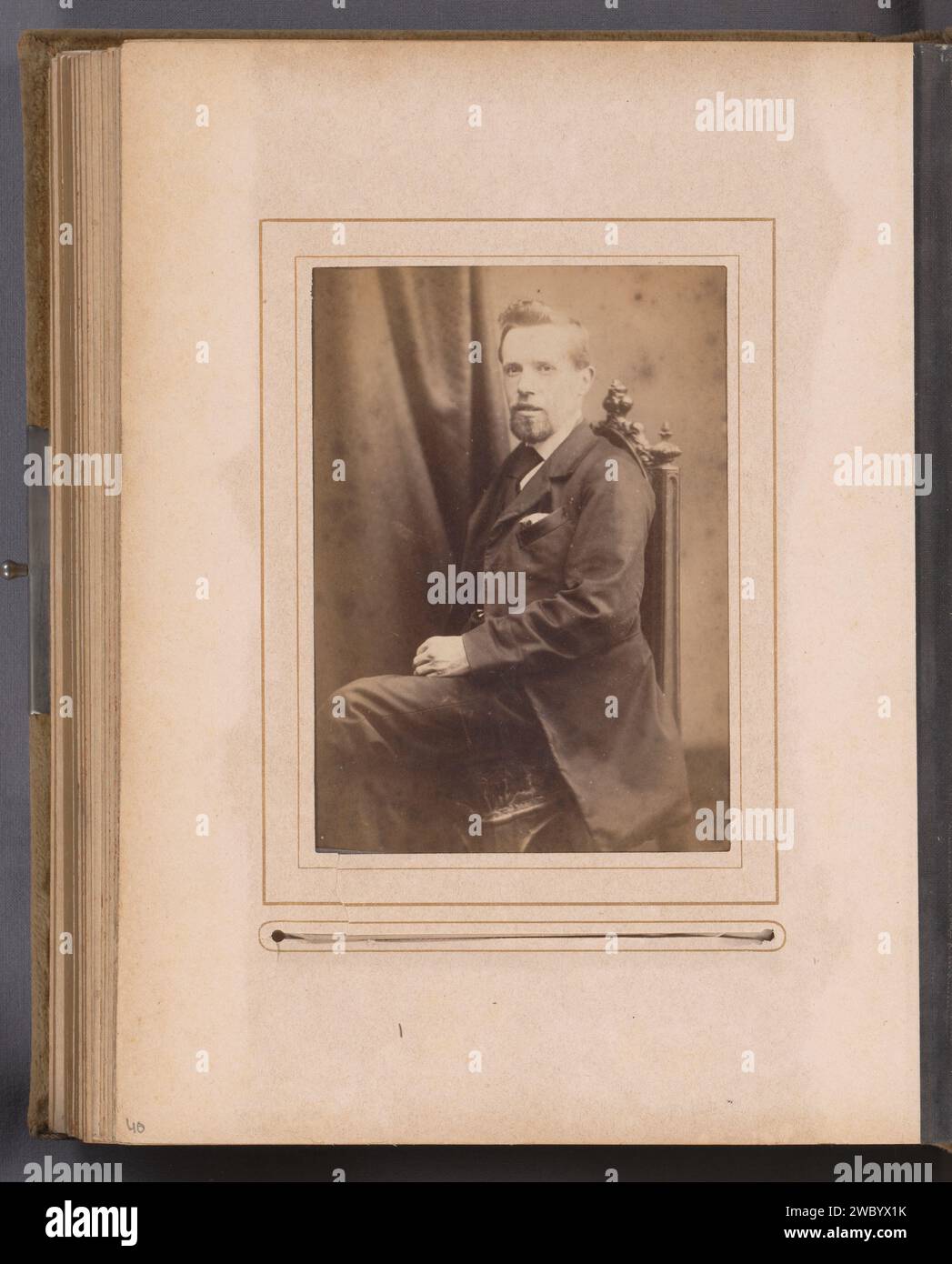 Portrait of a sitting man with beard, Anonymous, 1870 - 1900 photograph ...