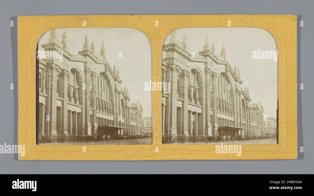 Façade of the Gare du Nord, Paris, Charles Dauvois, 1866 - 1875 tissue ...
