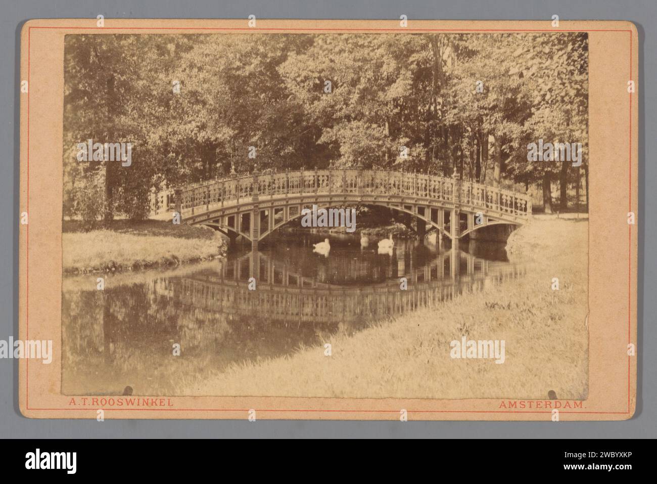 View of a bridge in the Vondelpark in Amsterdam, Andreas Theodorus ...