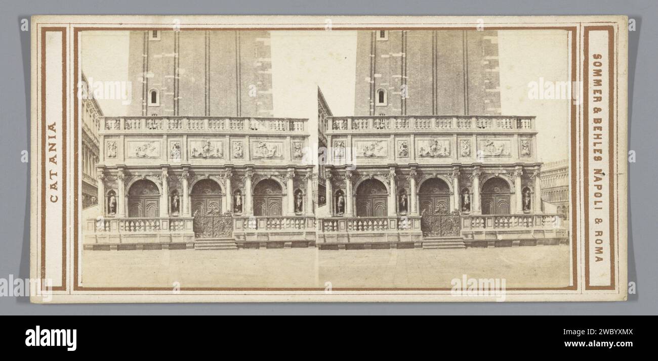 View of the Loggetta del Sansovino in Venice, Sommer & Behles, c. 1860 ...