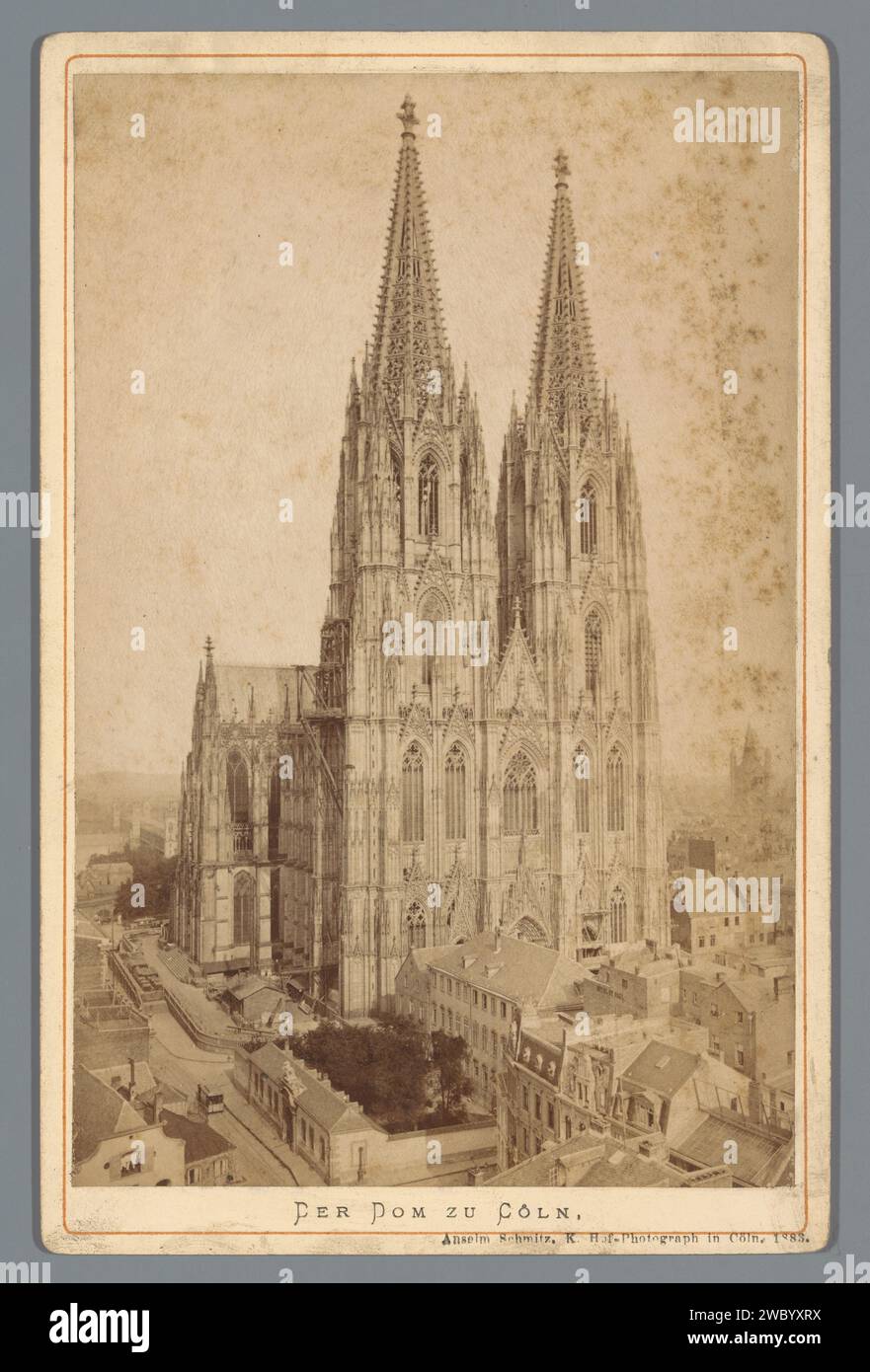 View of the Dom of Cologne, Anselm Schmitz, 1883 cabinet photograph Dom ...