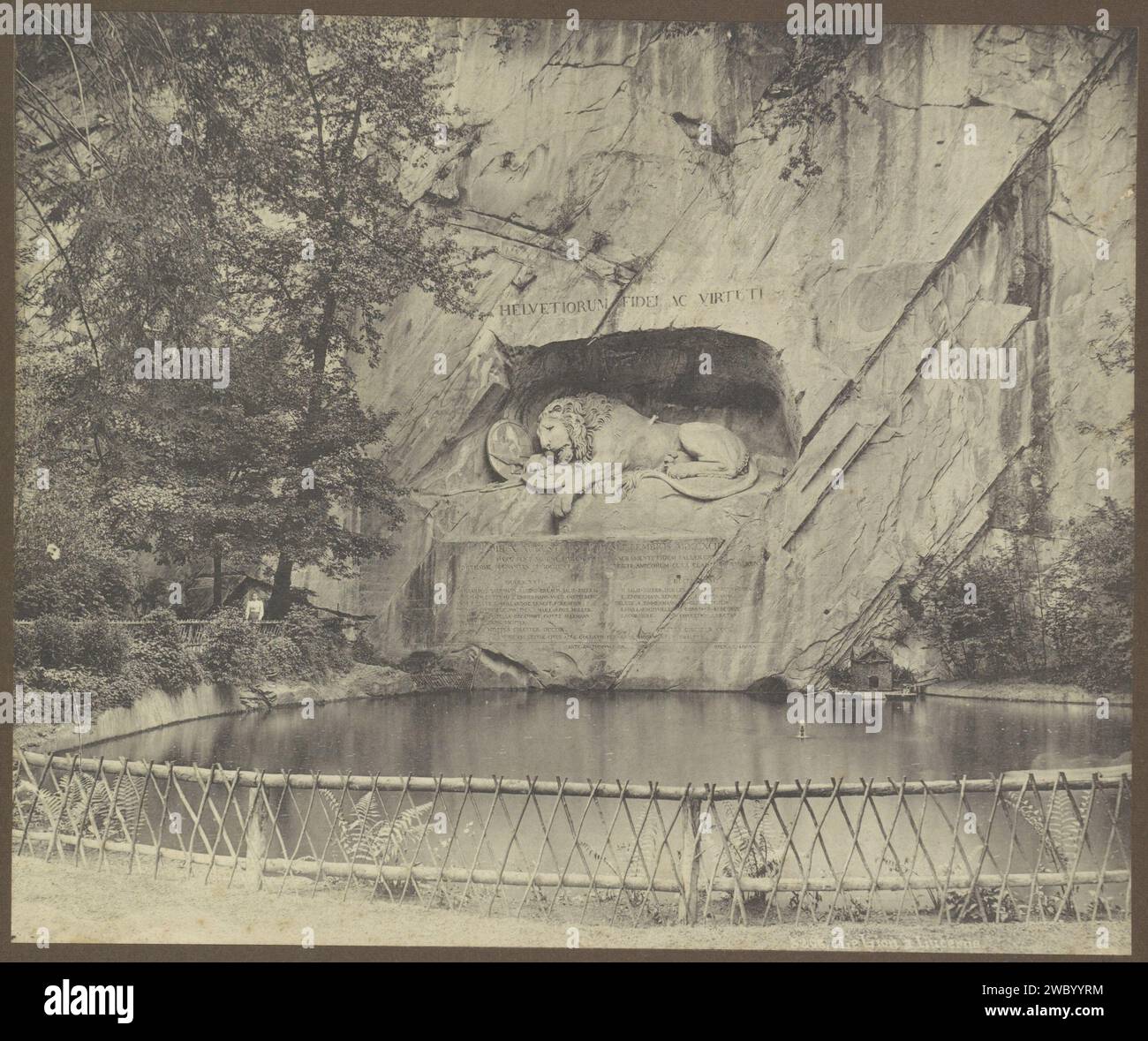 Lion monument in Lucerne, Anonymous, c. 1880 - c. 1900 photograph Part ...